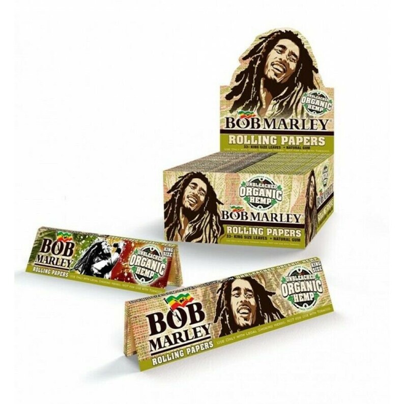 BOB MARLEY ROLLING PAPERS 50-1 1/4 SIZE LEAVES NATURAL GUM ORGANIC HEMP - Nashville goods ...