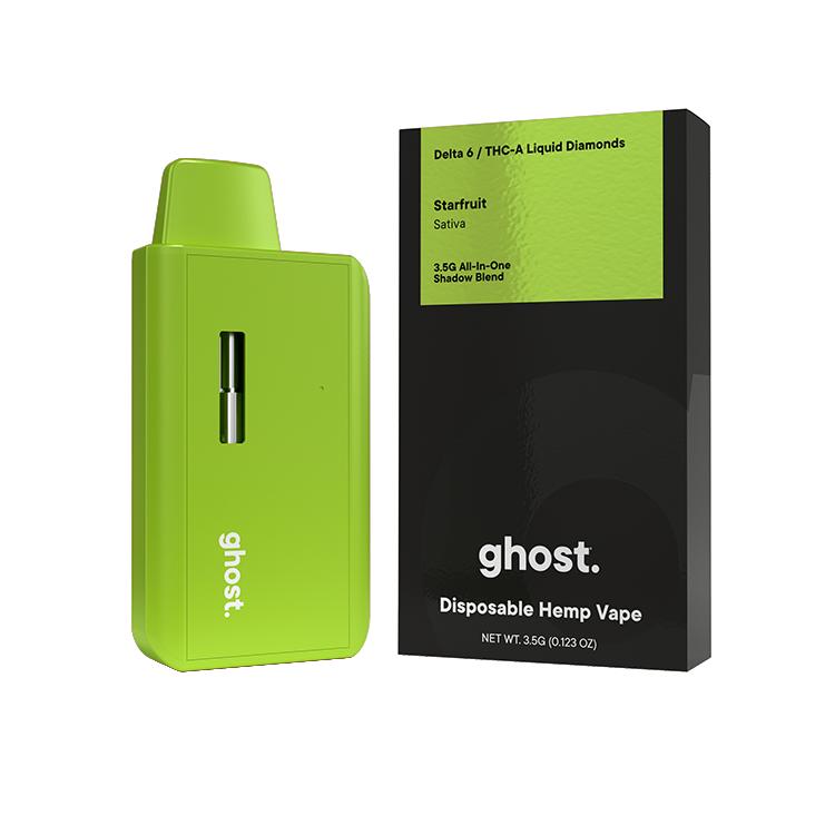 GHOST DISPOSABLE HEMP VAPE 7G ALL IN ONE SLIDE PIECE THC-A LIQUID ...